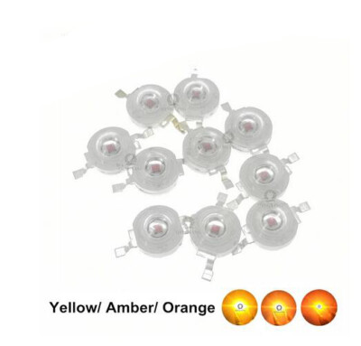 1W 3W High Power LED Chip Bulb Yellow 590-595nm Orange 600-605nm ...