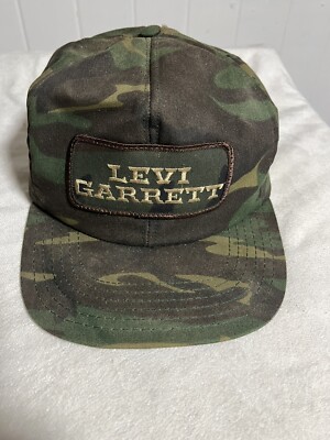 Vintage Levi Garrett Tobacco Large Patch Camouflage Snapback Hat Cap ...