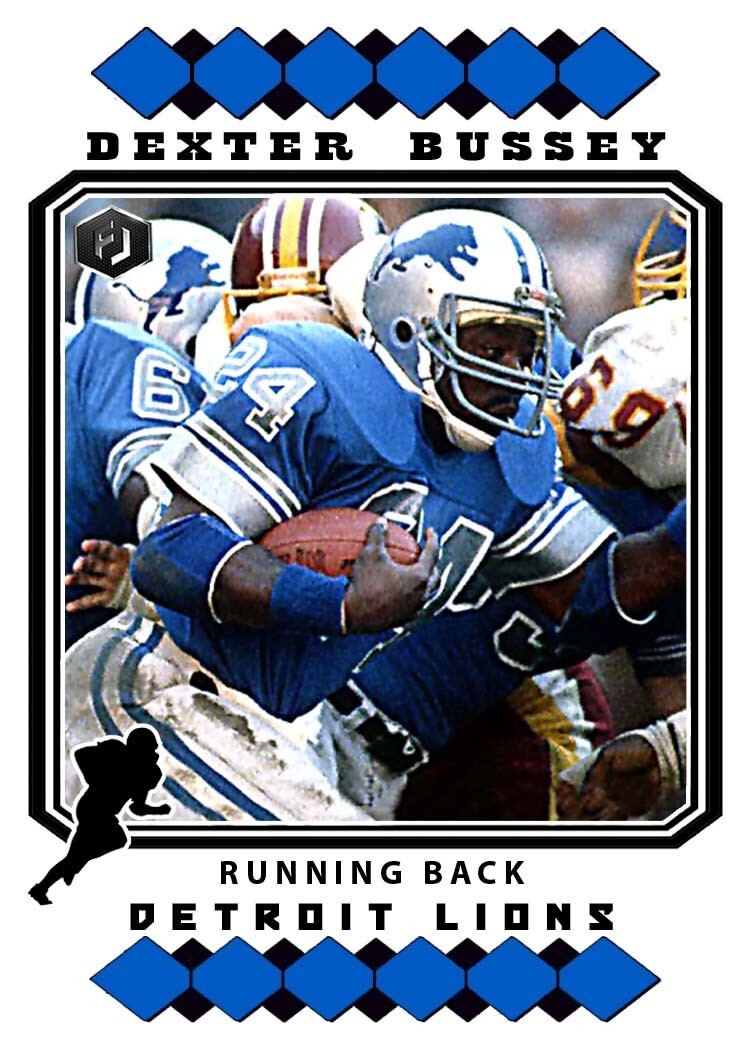 ACEO DEXTER BUSSEY DETROIT LIONS CUSTOM HAND MADE ART CARD | eBay