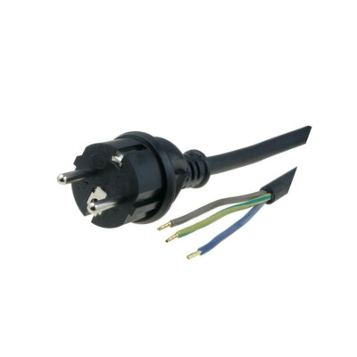 S3RR-3/15/5BK cable CEE 7/7 (E/F) male, cable 5m black rubber 3x1.5mm² ...