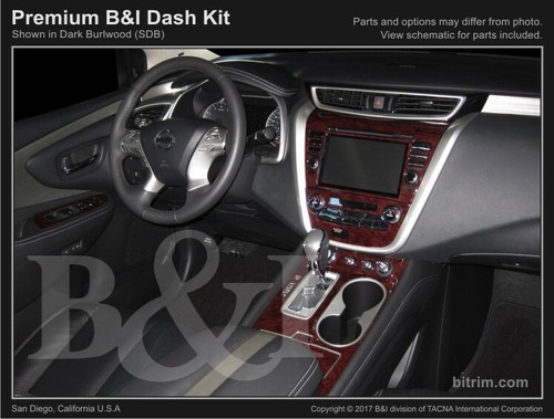 Dash Trim Kit for NISSAN MURANO 15 16 17 carbon fiber wood aluminum | eBay