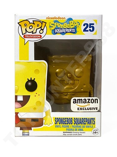 Funko Pop! #25 Spongebob Squarepants Gold Amazon Exclusive Vaulted NIB ...