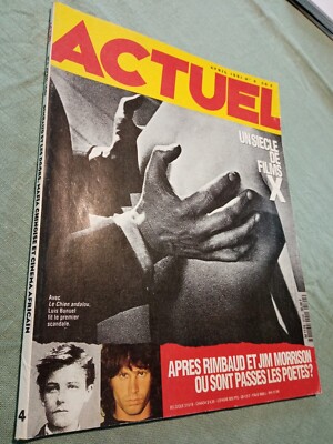 MAGAZINE ACTUEL N°4 avril 1991-un siècle film x-rimbaud/Jim morrisson ...