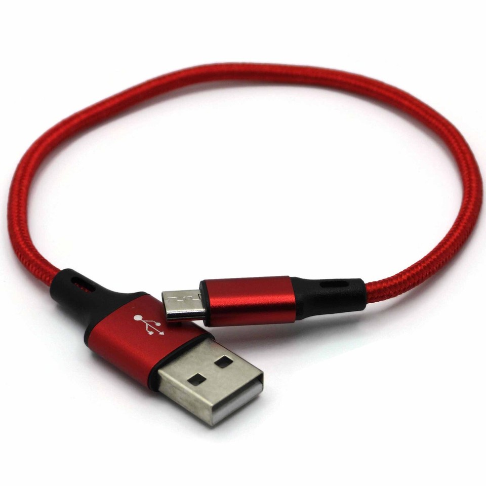 Short Micro USB Cable Cord USB to Micro Fast Charging Data Sync Charger ...