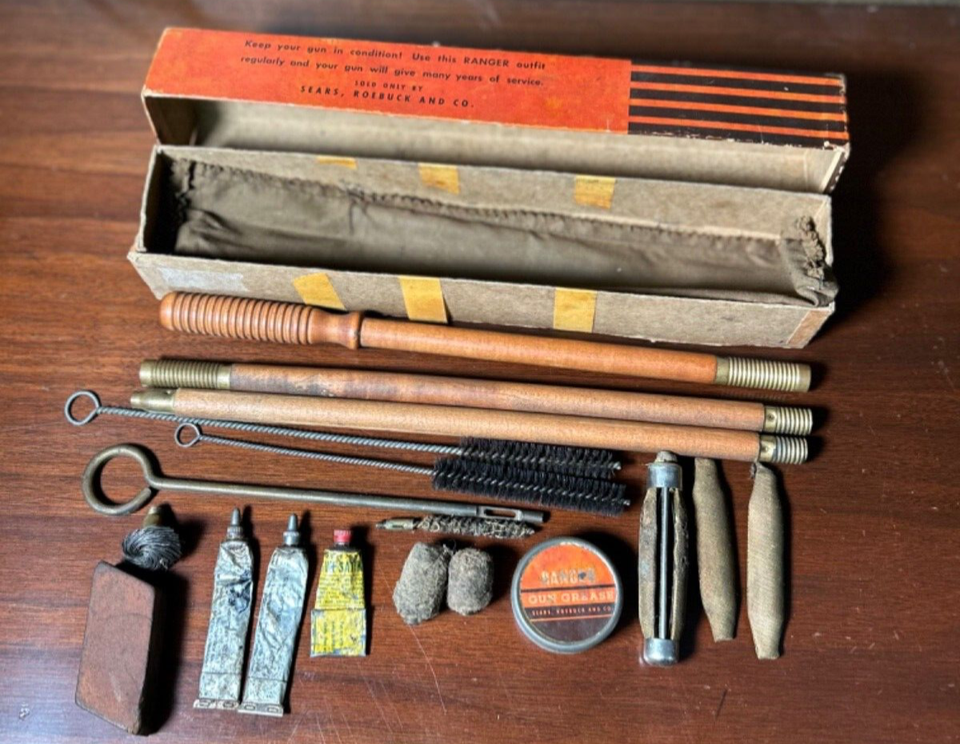 Vintage RANGER Sears, Roebuck & Co. GUN CLEANING KIT with Supplies | eBay
