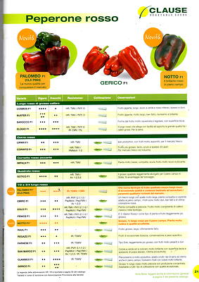 Clause Semences Poivron Corne Rouge Lipari f1 Enveloppe Pour 1000 ...