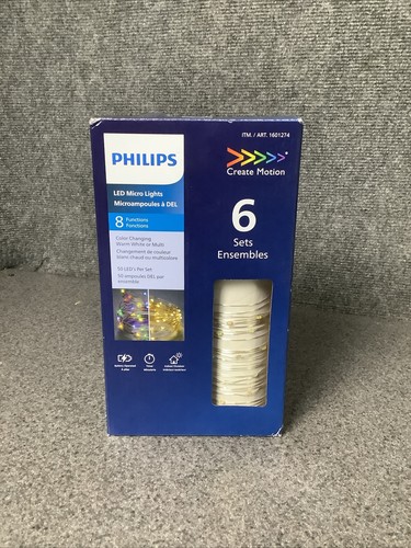 Philips LED Micro Lights Color Changing Warm White or Multi, 6 Sets ...