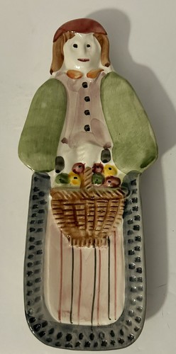 Nordstrom Hand Painted Lady Baker Ceramic Spoon Rest Made in Italy ...