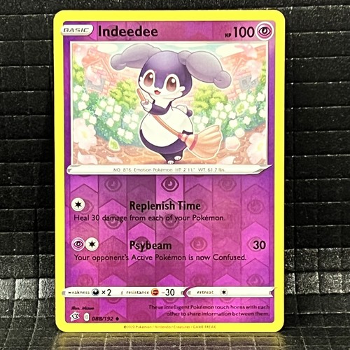 Indeedee #88/192 Rebel Clash Uncommon Pokemon Card Reverse Holo | eBay
