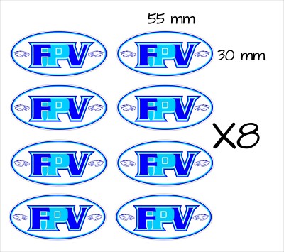 FPV Stickers EIGHT (8) 55 x 30 mm each | eBay