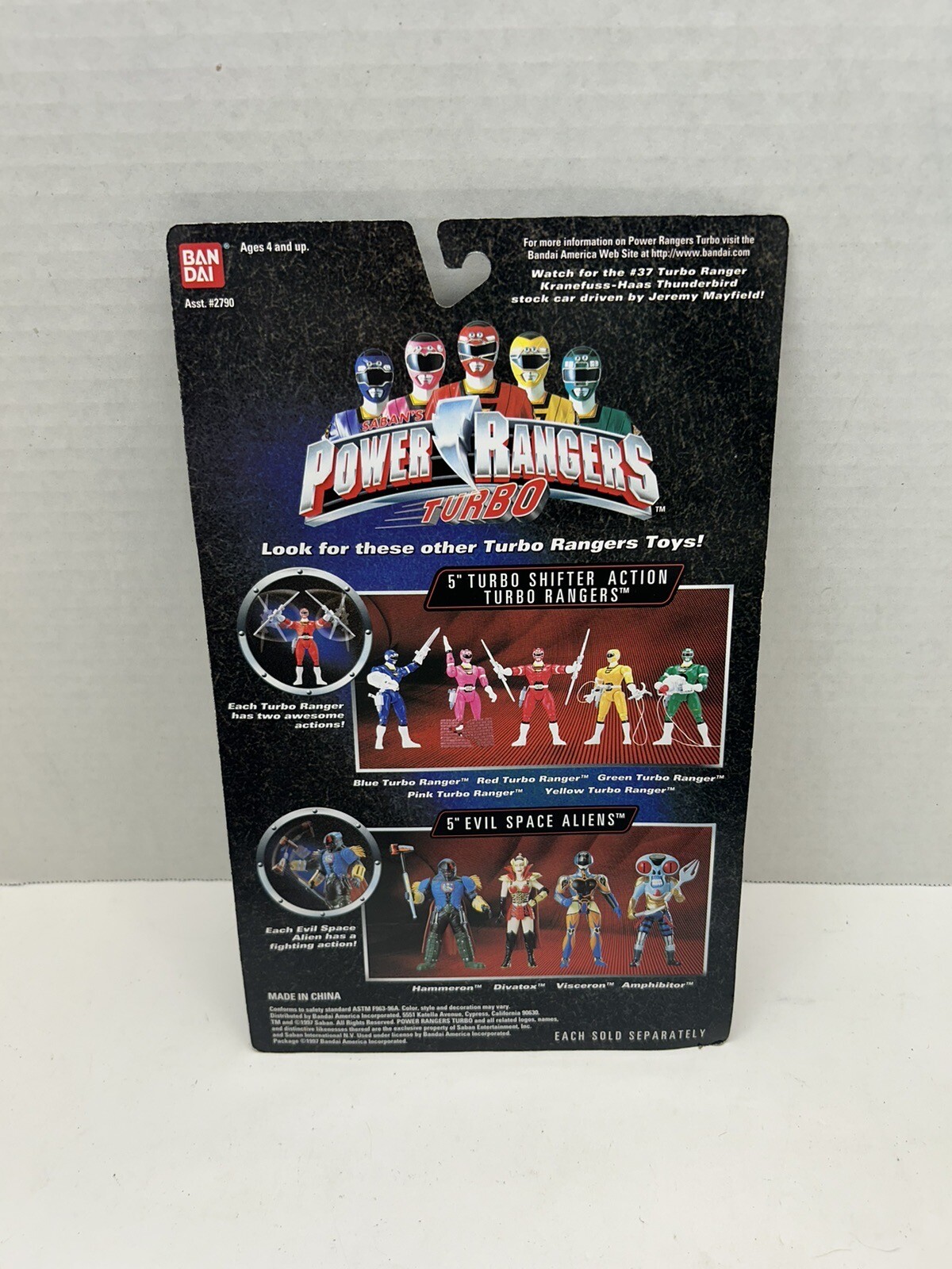 1997 Power Rangers Turbo Green 5" Ranger Double Turbo Shifter Action ...