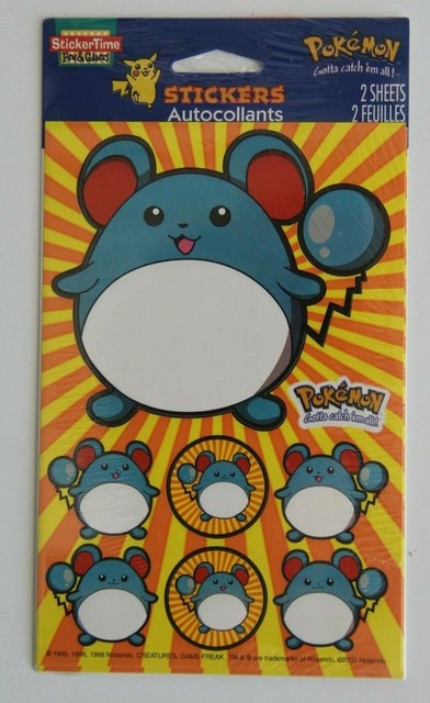 Pokemon Marill Sticker Sheets 2000 Nintendo for sale online | eBay