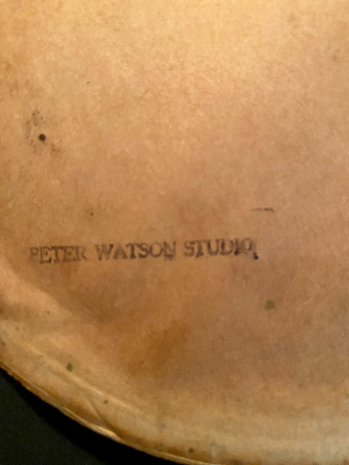 Peter Watson Studio round silhouette reverse painting Lady writing at ...