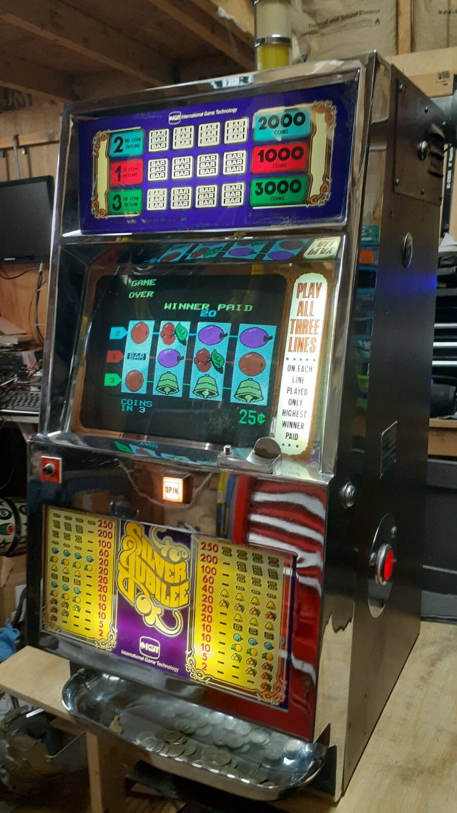 IGT Fortune 1 Silver Jubilee Top Glass -=SUPERFAST SHIPPING=- | eBay