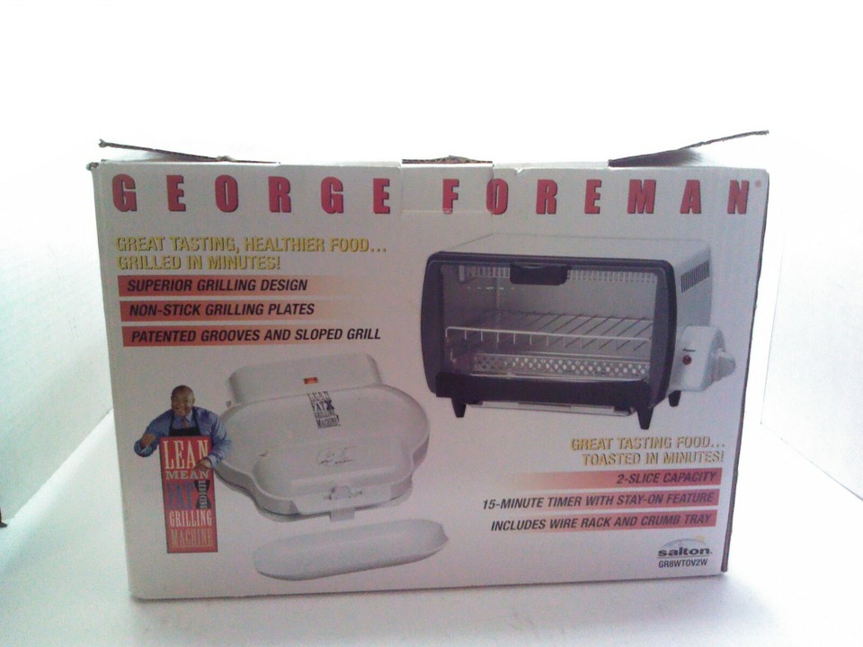 George Foreman Grill 2 Slice Toaster Oven Combo NOS By Salton | eBay