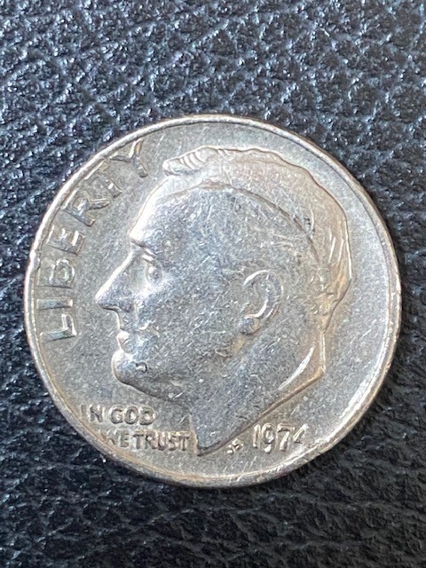 1974 Roosevelt Dime-No Mint Mark-Several Errors-Very Good Shape-Vintage ...