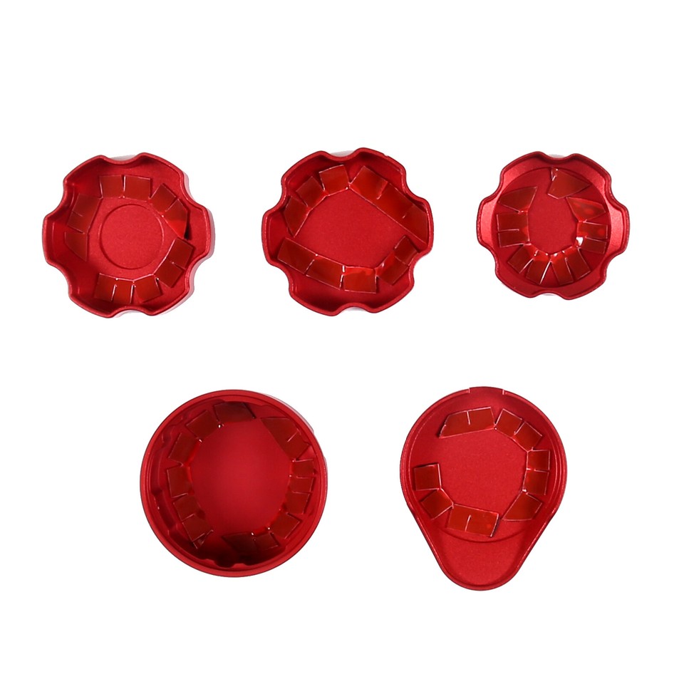 Red Alloy Engine Cabin Fluid Cover Decorate Caps For Corvette C6 Z06 ...