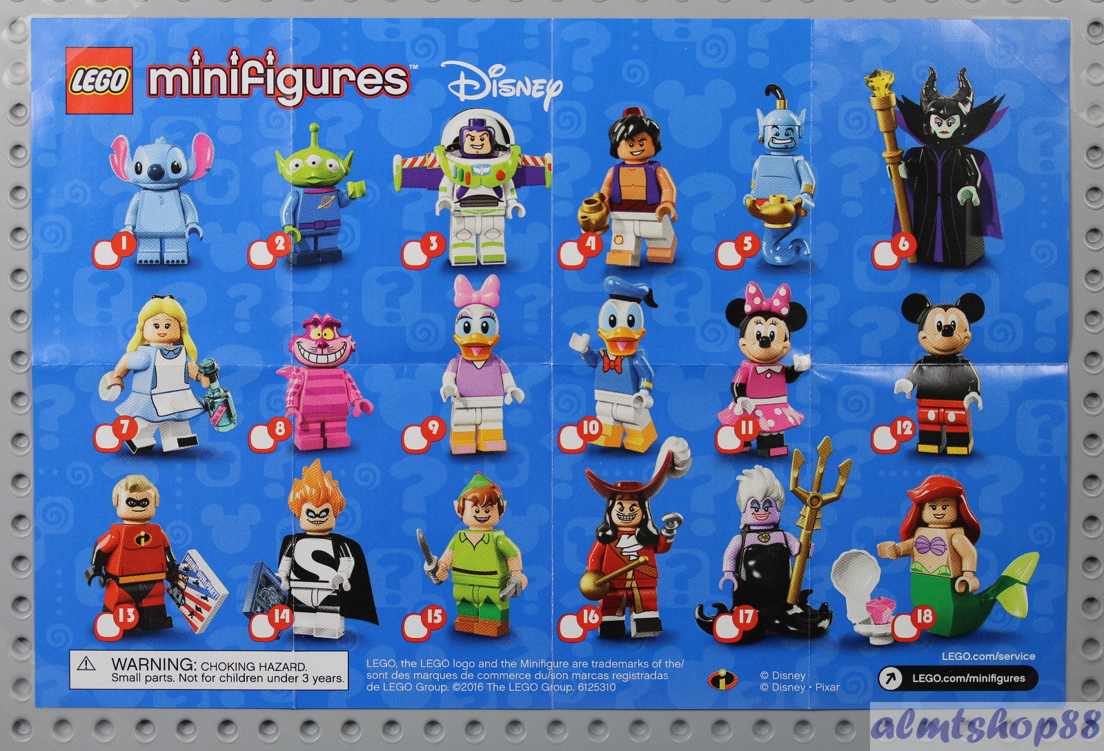 LEGO - Disney Minifigures Series Poster - Collectible Leaflet Pamphlet ...