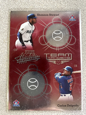 2002 Playoff Absolute Memorabilia Shannon Stewart & Carlos Delgado Team ...