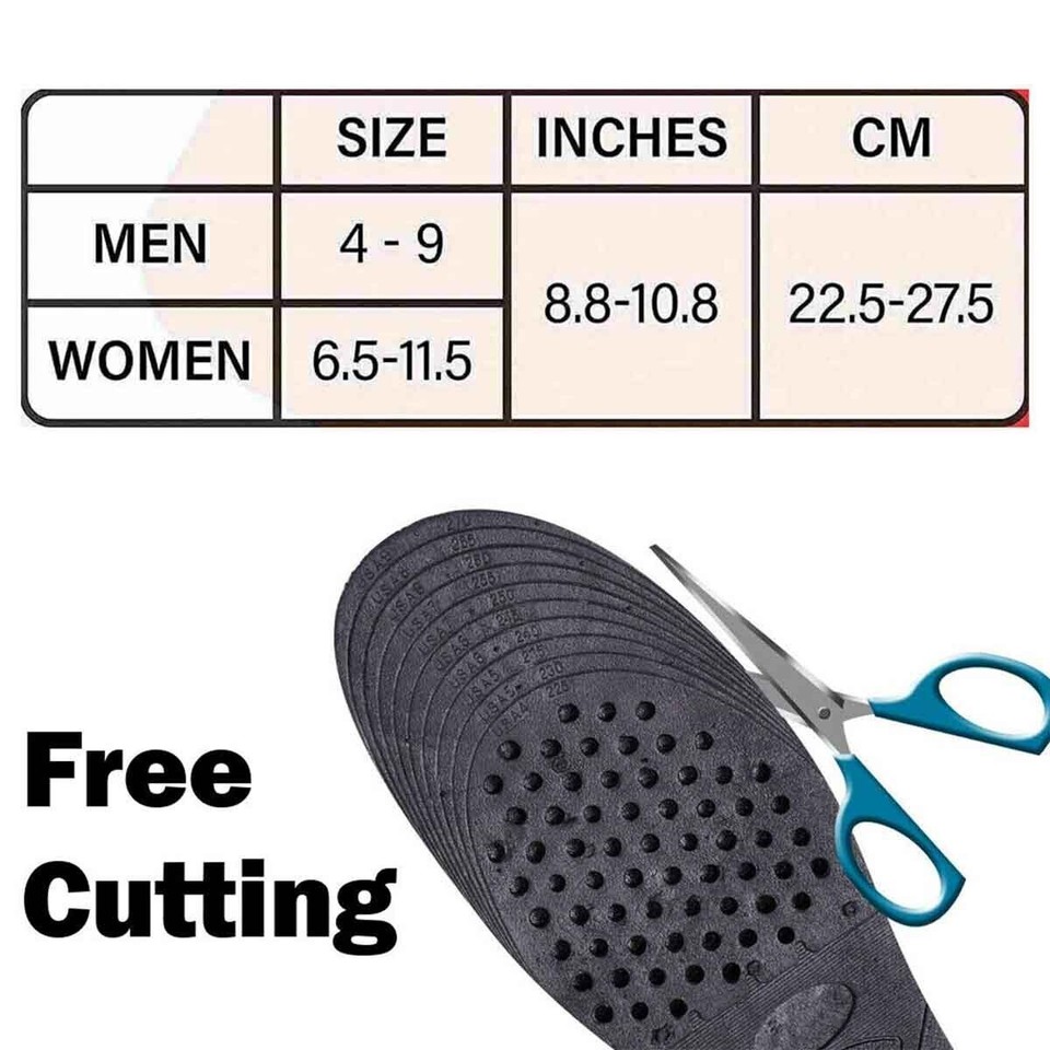 Invisible Shoe Lift Height Increase Insole Foot Pad Insert Riser ...