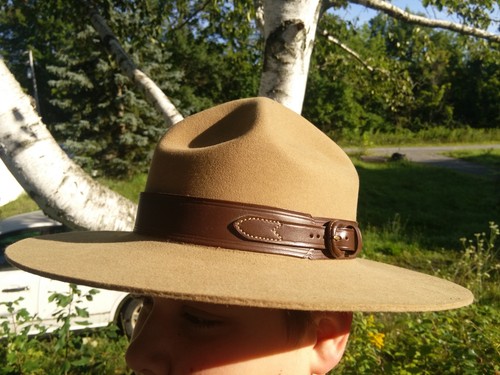 Leather RCMP Style Hatband for Stetson Hat - Size 24 1/2 for sale ...