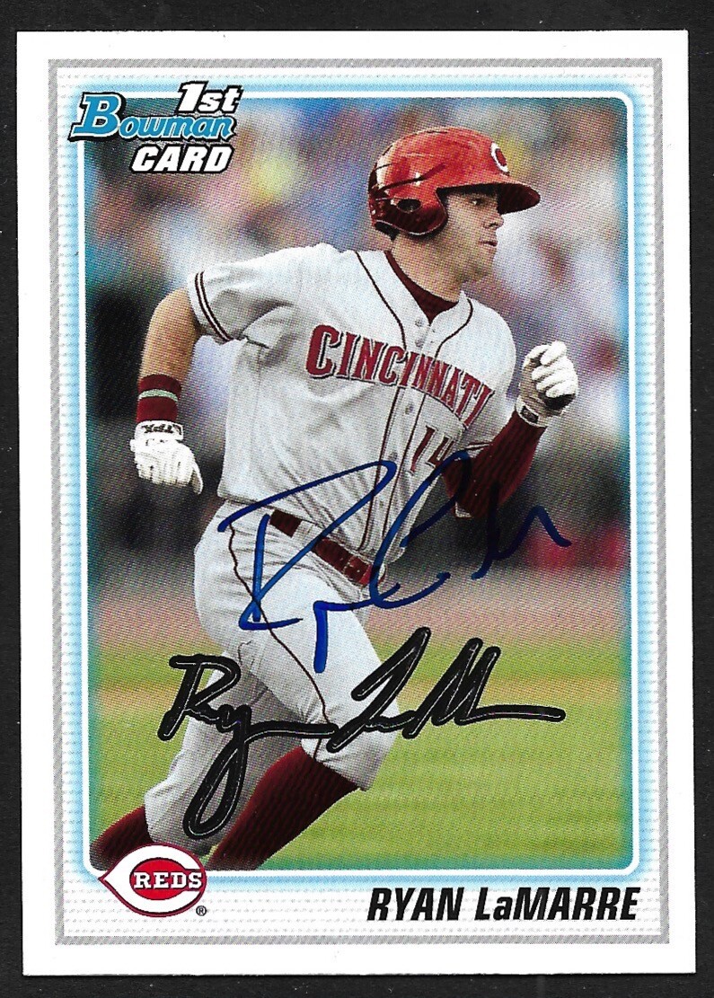 2010 BOWMAN BDPP 8 Ryan LaMarre CINCINNATI REDS SIGNED AUTOGRAPH AUTO ...