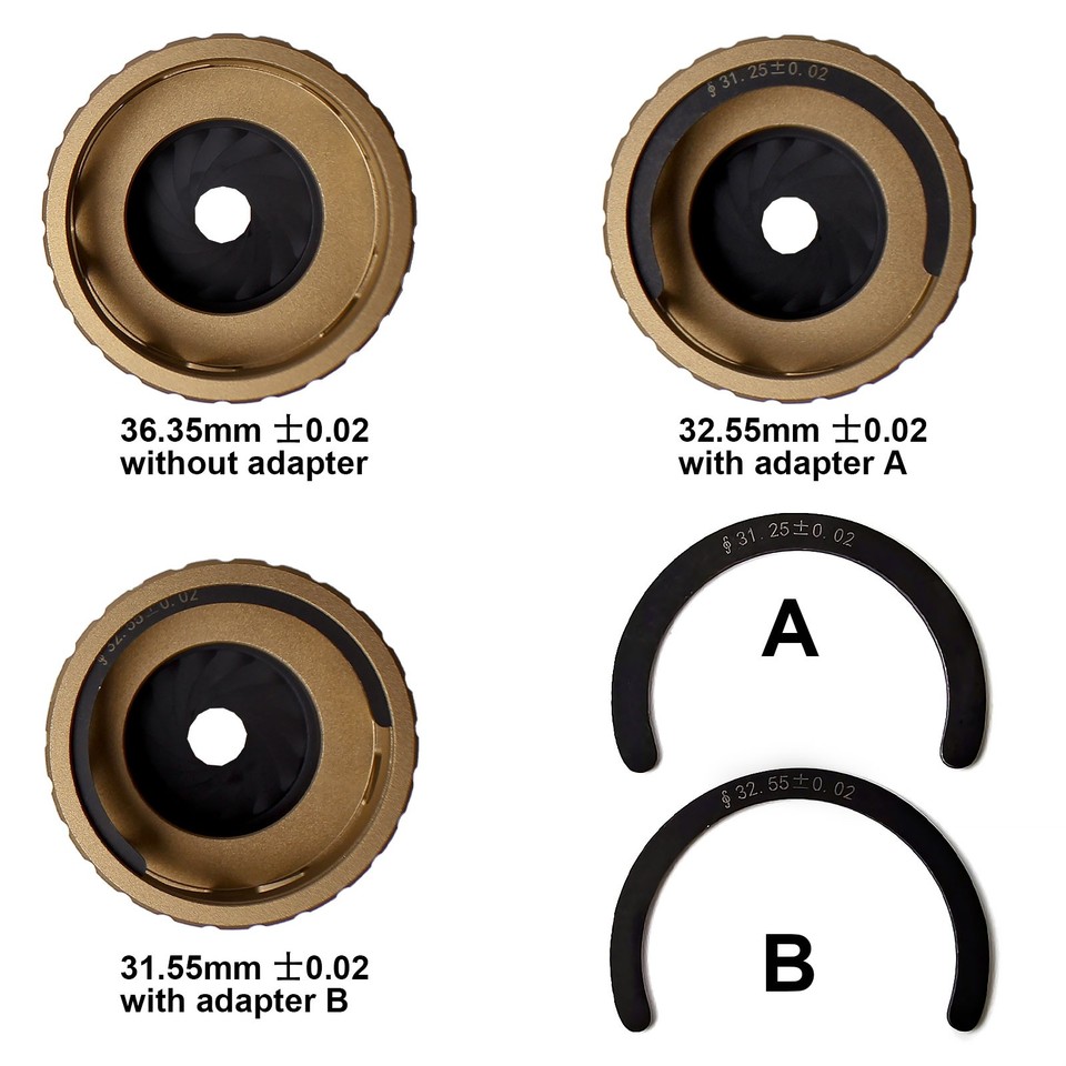2x NVG Scope Caps with Adjustable Iris Aperture Focus PVS31 Night ...