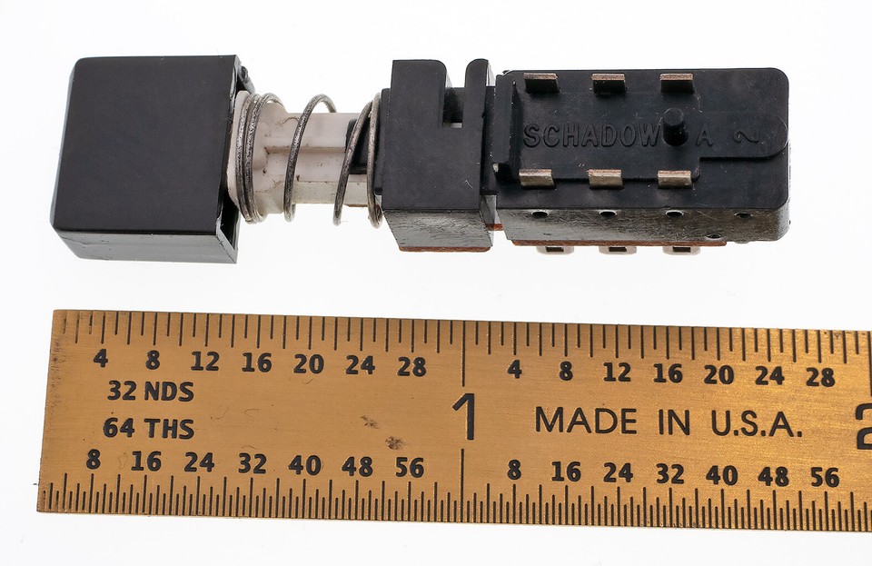 Schadow DPDT 6A Pushbutton Switch, Black Rectangular Button, NOS | eBay