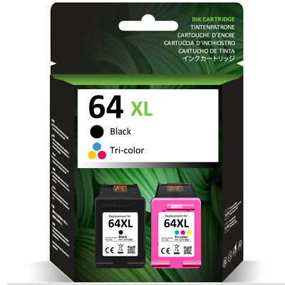 64XL Ink Cartridge for HP 64 Envy photo 7120 7130 7800 7855 7858 6255 ...