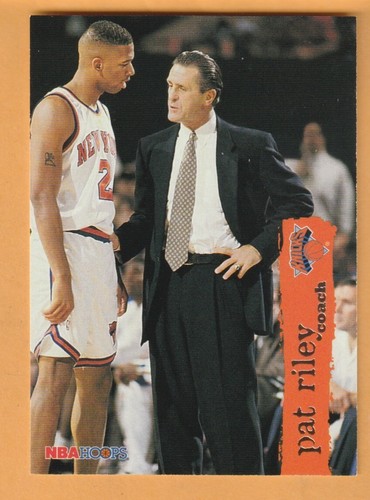 Pat Riley New York Knicks 1995-96 Hoops #186 HOF Kentucky Wildcats | eBay