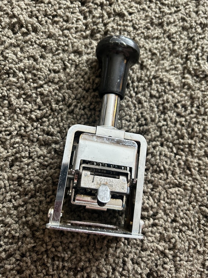 Bates Royall RNM6-7 Automatic Numbering Machine Ink Stamp Antique ...