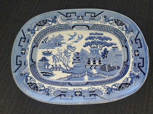 Willow Pattern Platter By Delftware 14 1/4" | eBay