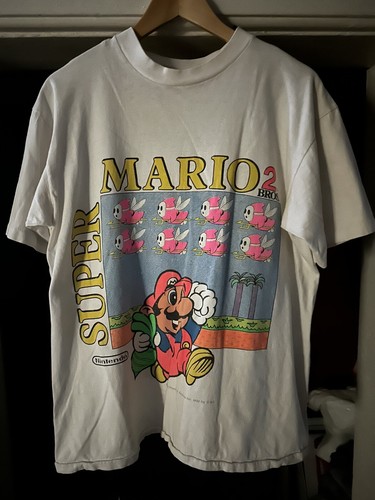 1989 80s NINTENDO SUPER MARIO BROS. 2 Promo T-shirt … - Gem