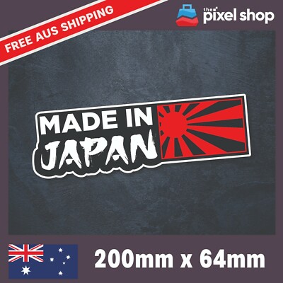 Made in JAPAN JDM Rising Sun Windshield Window Car Decal Vinyl Sticker ...