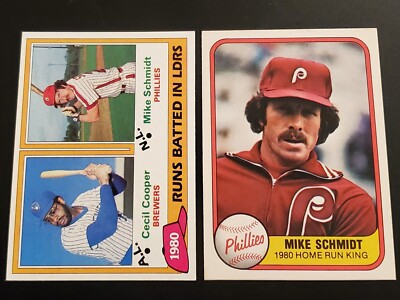 1981 MIKE SCHMIDT Baseball Card Lot (2) - Phillies, HOF, 3-time NL MVP ...