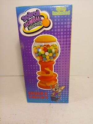 Chuck E. Cheese Gumball Machine - Orange Spiral Action NIB SEALED ...