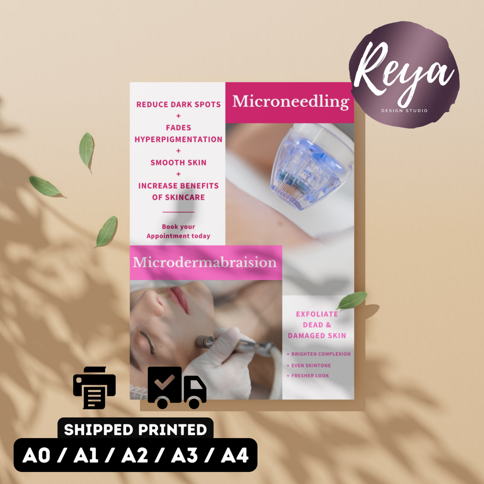 Microneedling Microdermabrasion Beauty Salon Poster Print | A4 A3 A2 A1 ...