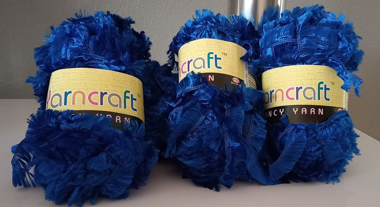 4 x 50g BALLS OF YARNCRAFT FANCY YARN (ROYAL NAVY) | eBay UK