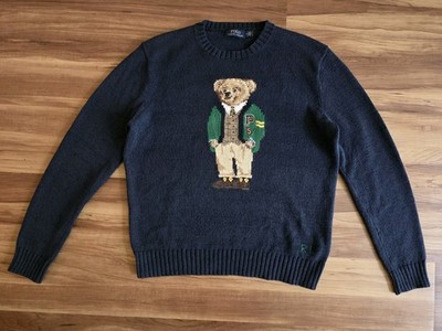 Polo Ralph Lauren Preppy Bear Sweater- Size Medium | eBay