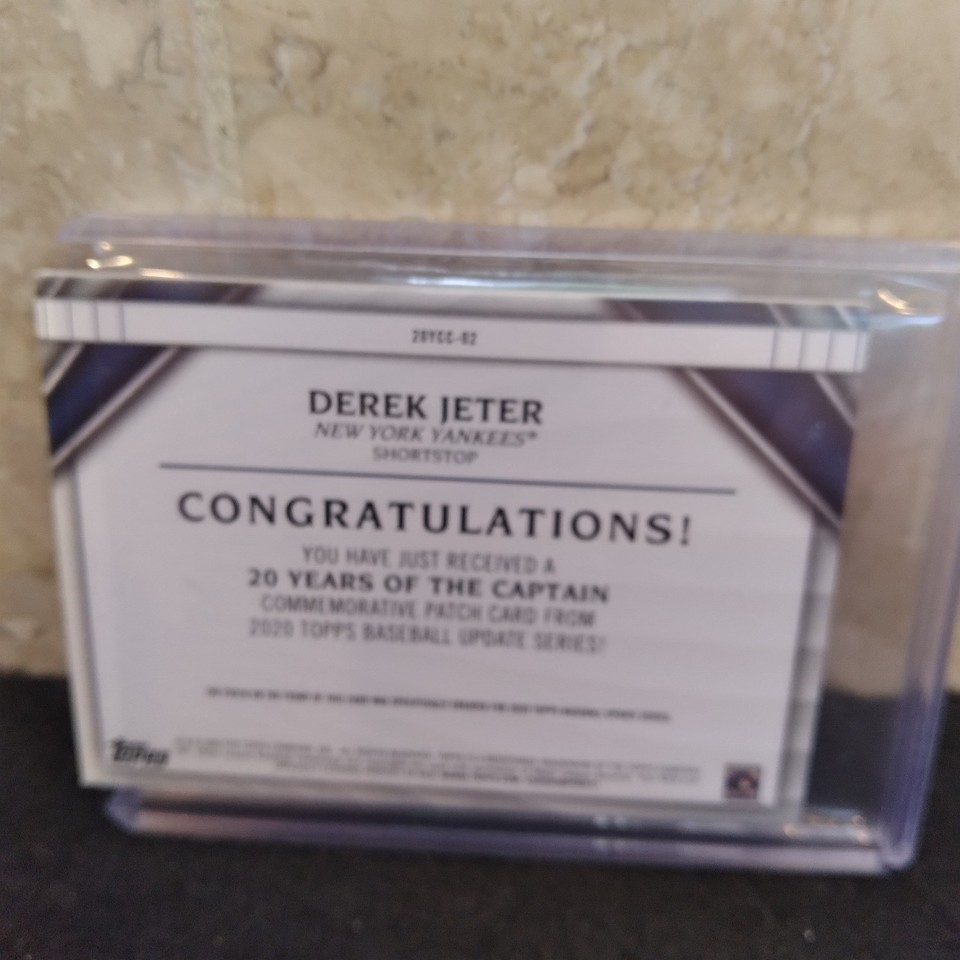 2020 Derek Jeter Topps Update 20 Years of the Captain #20YCC02 Patch ...
