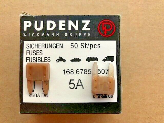 100 Stück 168.6785.4507 Pudenz Sicherungen Blade Automotive Fuses 32V ...