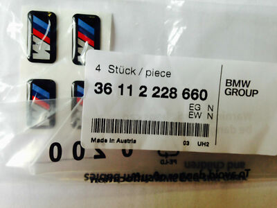 Genuine BMW M Wheels Emblem Badge Adhesive Stickers | Set of 4 ...