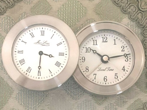 Jean Louis Solid Brass Portable 2 Tiers Mini Clock Desk Set | eBay