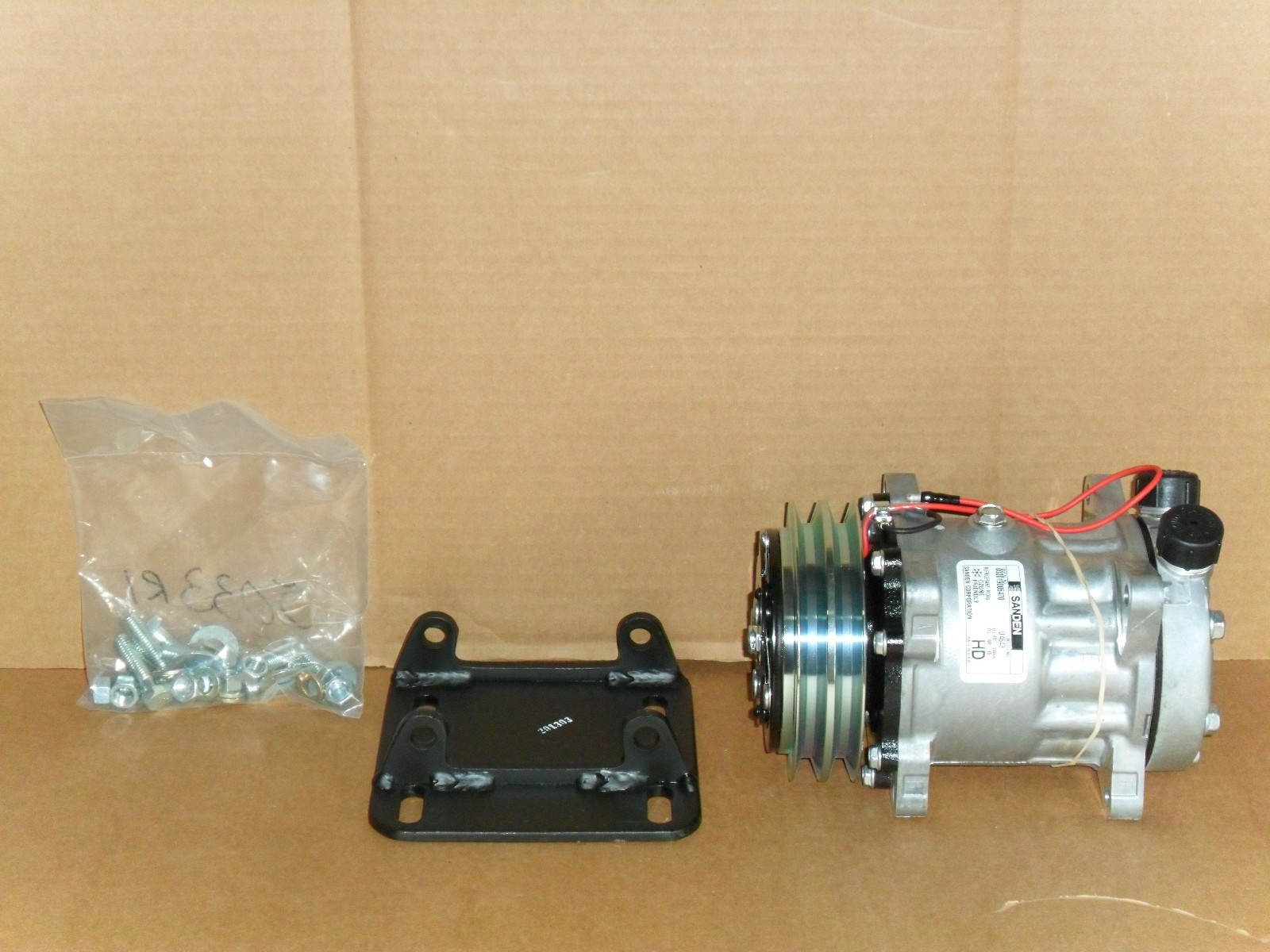 AC COMPRESSOR AND MOUNT YORK TO SANDEN MOUNT SANDEN HD COMPRESSOR WITH ...