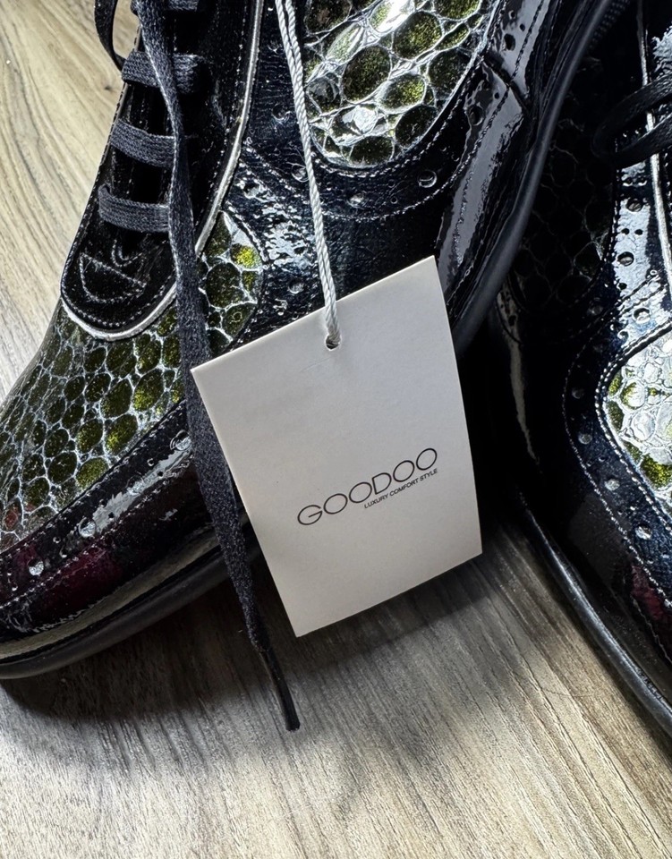 Luxury Vegan Leather Men’s Dress Sneakers –GooDoo Size 11 Premium ...