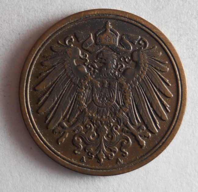 1890 GERMAN EMPIRE PFENNIG - High Grade Coin - FREE SHIP - German Bin ...