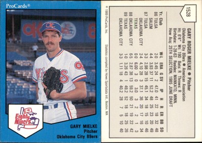 Gary Mielke 1989 ProCards Triple A #1528 RC Card FREE SHIP ...