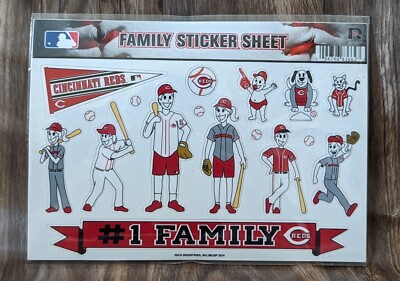CINCINNATI REDS Family Sticker Sheet, 6” x 8” Sheet, Logo Color | eBay