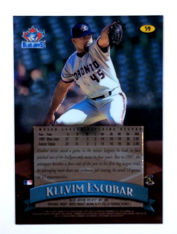 1998 Finest #59 Kelvim Escobar No-Protectors | eBay