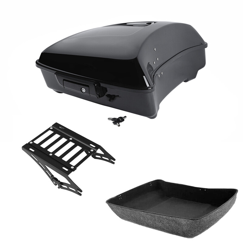 Black Chopped Pack Trunk Mount Fit For Harley Tour Pak CVO Road Glide ...